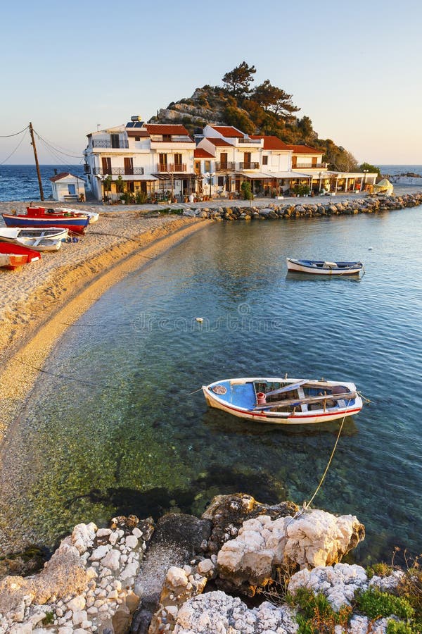 Samos Island. editorial stock image. Image of greek, beach - 91405679