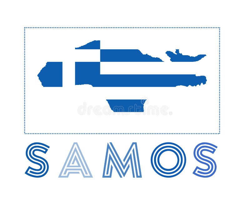 Samos map. stock vector. Illustration of design, image - 113921748