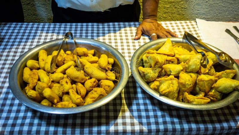 Samosa and Alu Vada/aluchop Stock Image - Image of vegetable, citrus ...