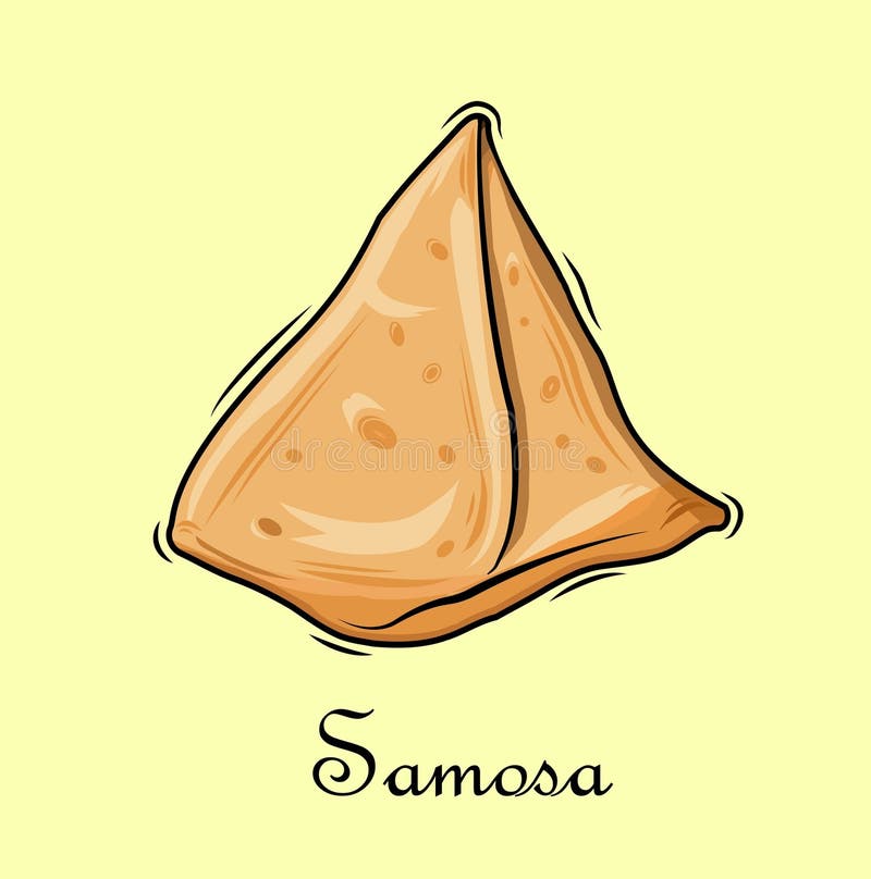 Samosa clipart with text stock illustration. Illustration of cuisine ...