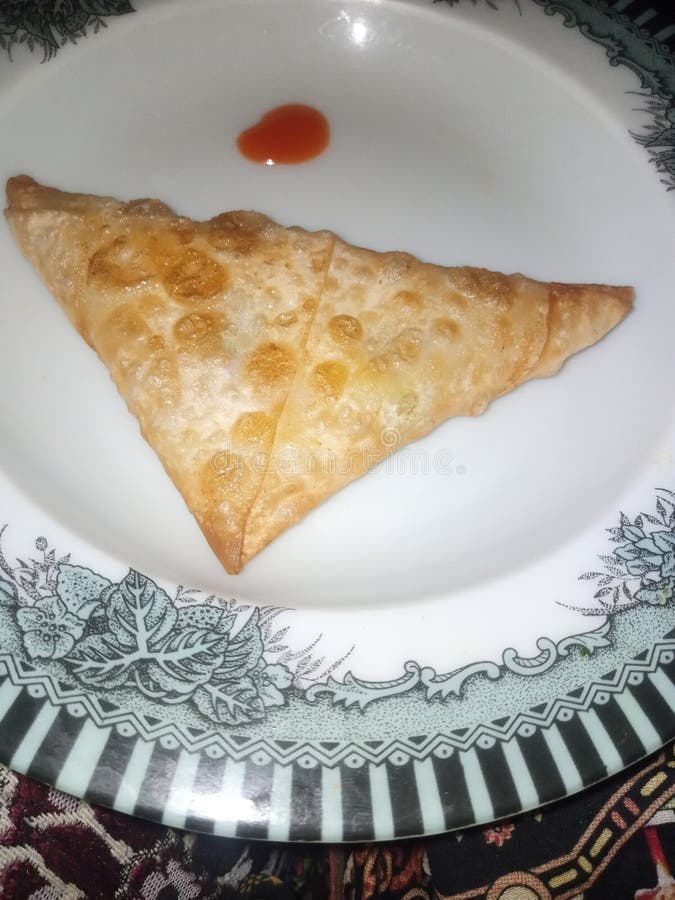 Samosa Made by Me Very Delecious Stock Image - Image of delecious ...