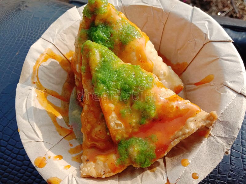 Samosa Chutney stock image. Image of chutney, snack - 119496779