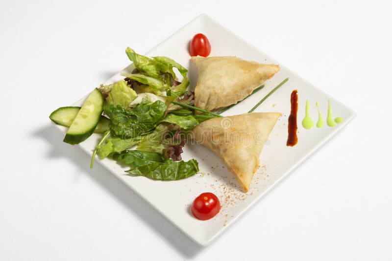 Samosa stock photo. Image of healthy, indian, meat, crispy - 268189560