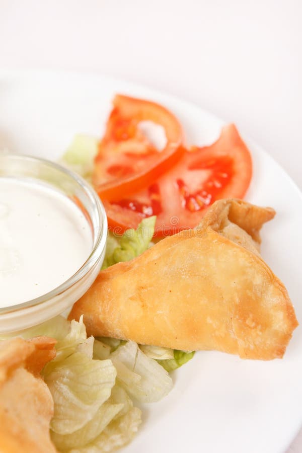 Samosa with mushroom snack stock image. Image of salty - 28476685