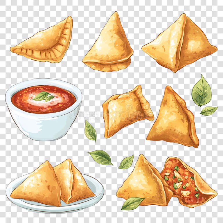 Samosa set stock photo. Illustration of appetizer, bread - 341533340