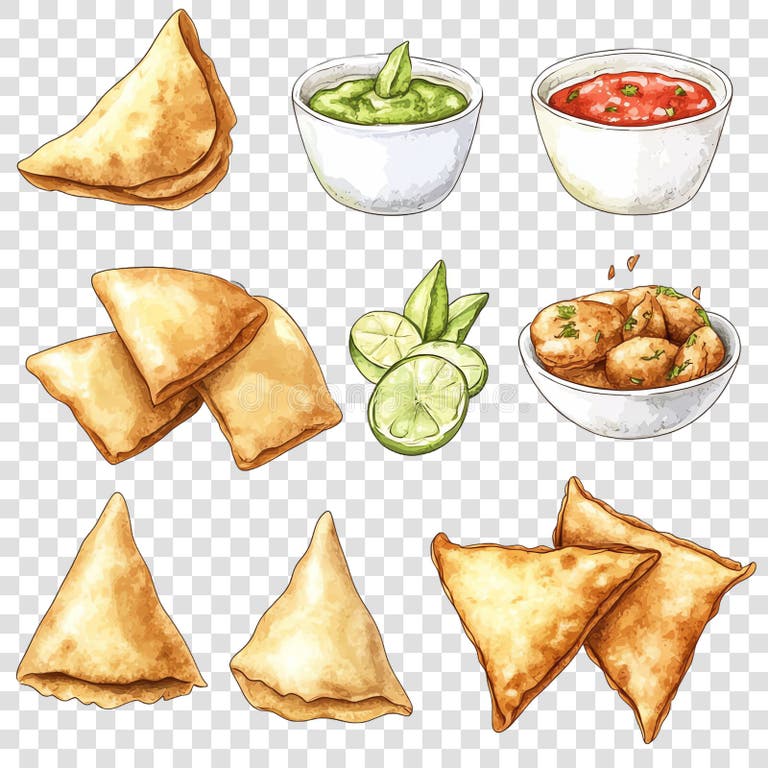 Samosa set stock photo. Illustration of food, dish, view - 341533384