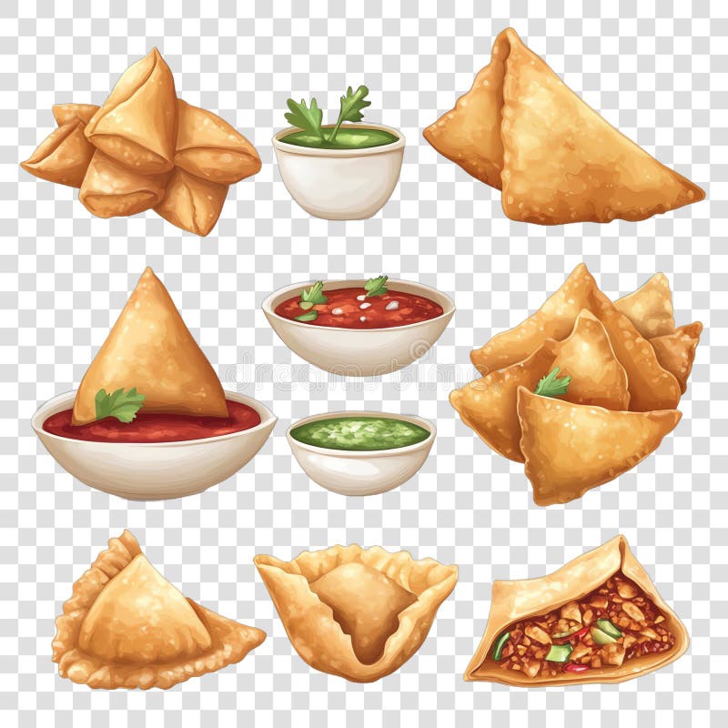 Samosa set stock photo. Illustration of healthy, snacks - 341533388