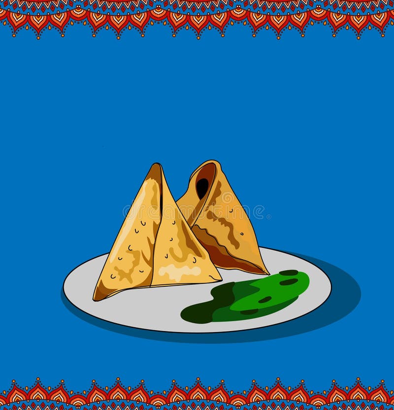 Samosa Vector Background Stock Illustrations – 307 Samosa Vector ...