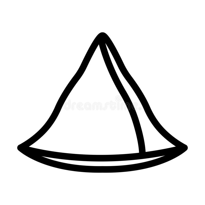 Samosa Vector Thick Line Icon for Personal and Commercial Use Stock ...