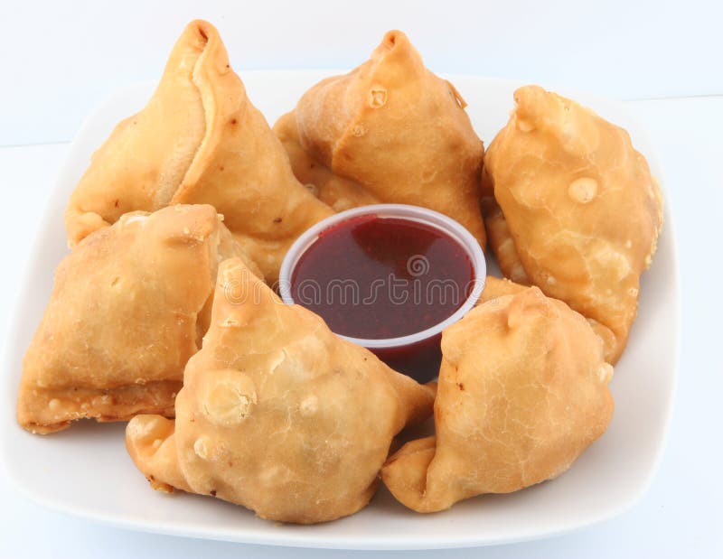 Samosas in plate stock image. Image of plate, fresh, junk - 5044141