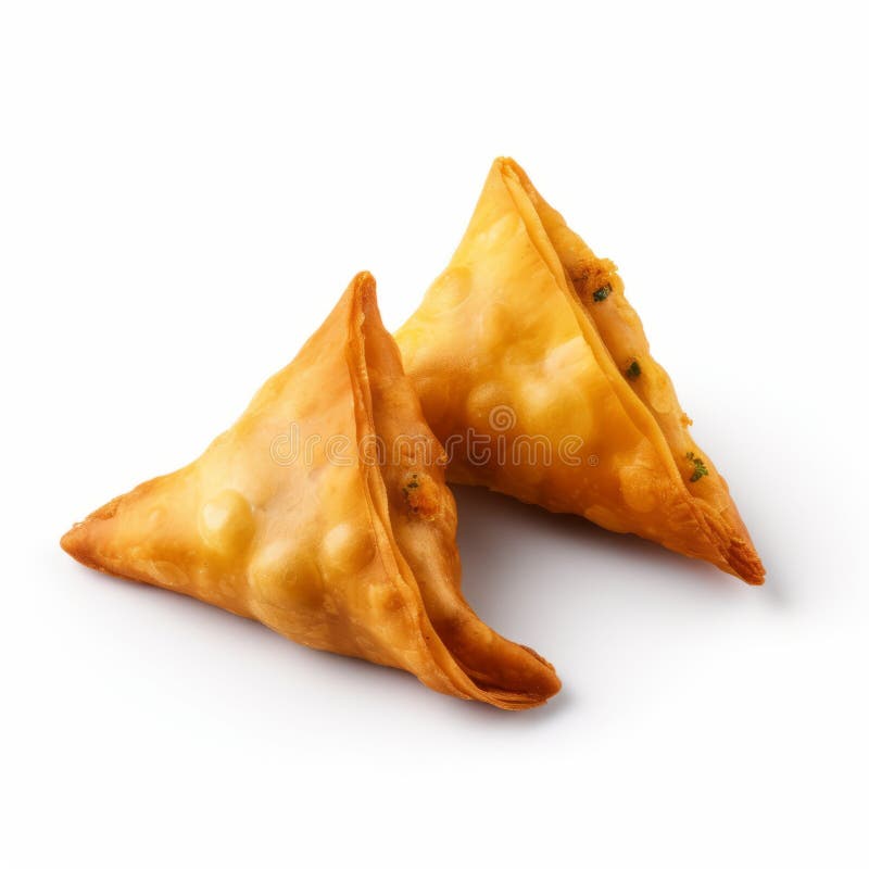 Hyperrealism Photography: Samosa De Choclo on White Background Stock ...