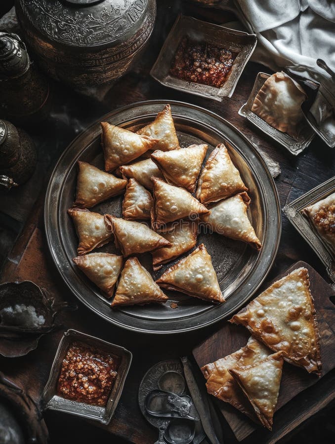 Samosas and Tea Time Snacks Stock Photo - Image of indian, cuisine ...