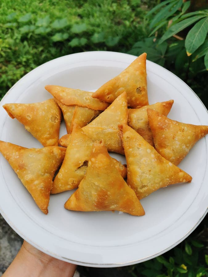 Samosas & X28;Triangle Spring Rolls& X29; Stock Photo - Image of ...