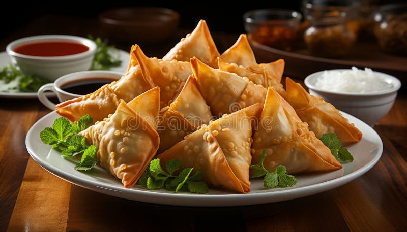 Snack Samosas Stock Illustrations – 298 Snack Samosas Stock ...