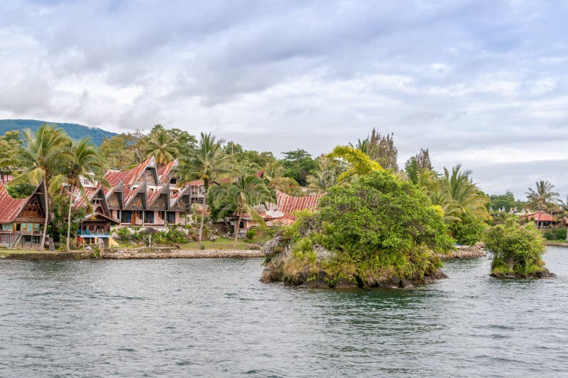 Samosir Island stock photo. Image of hiking, houses, sumatra - 31199178