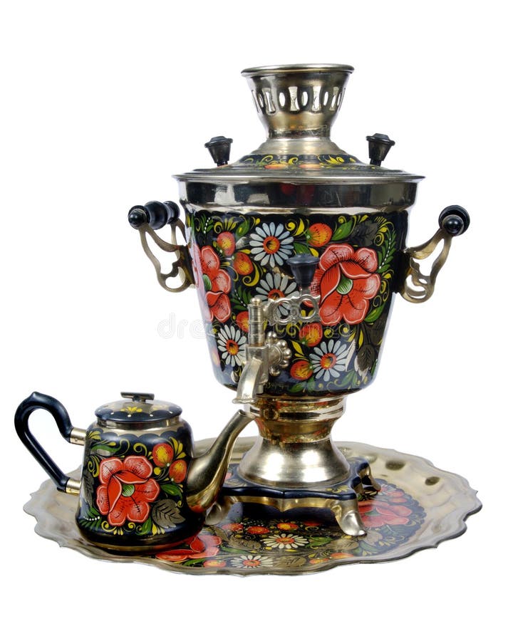 Samovar - Old Russian Teapot Stock Photo - Image of russia, copper ...