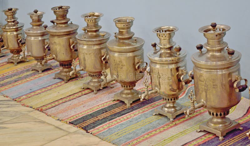 Samovar of Different Shapes and Types from Track Editorial Stock Photo ...