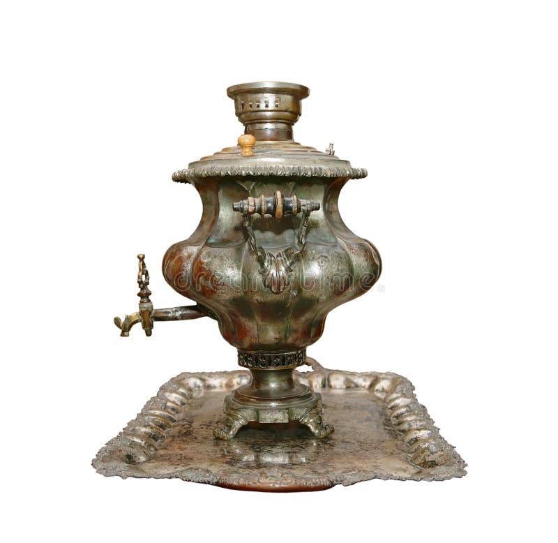 Samovar ruso antiguo foto de archivo. Imagen de tradicional - 10952702