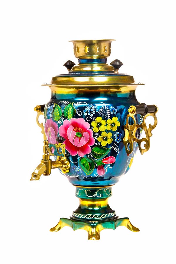 Samovar stock photo. Image of samovar, metal, gilded - 94294580