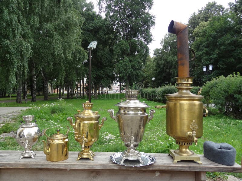 Samovars editorial stock photo. Image of collection, folklore - 42831148