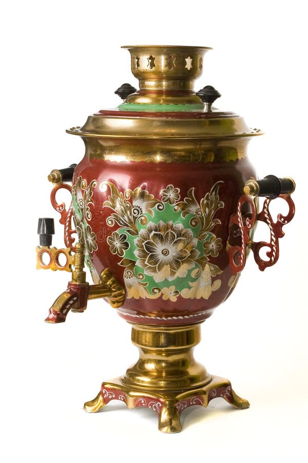 Samowar, Stary Tradycyjny Rosyjski Czajnik Zdjęcie Stock - Obraz ...