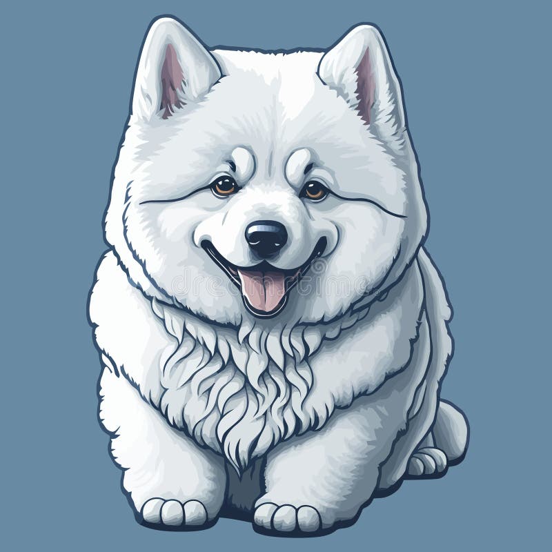 Isolated Samoyed Avatar Stock Illustrations – 9 Isolated Samoyed Avatar ...