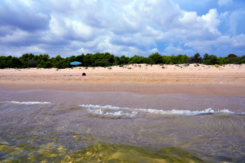 Sampieri beach Ragusa stock photo. Image of panorama - 129848806
