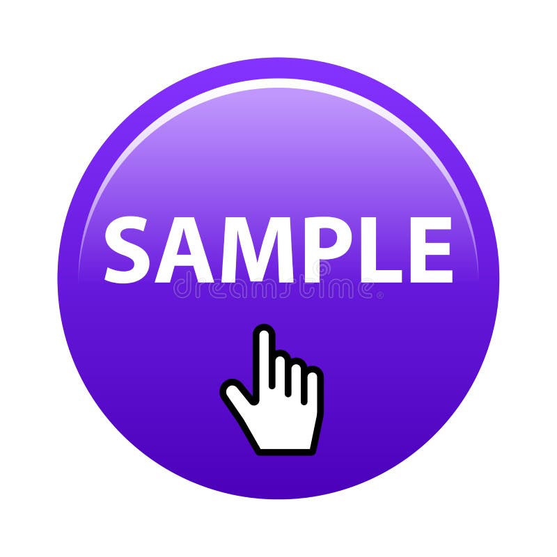 Sample button stock vector. Illustration of isolated - 158489482