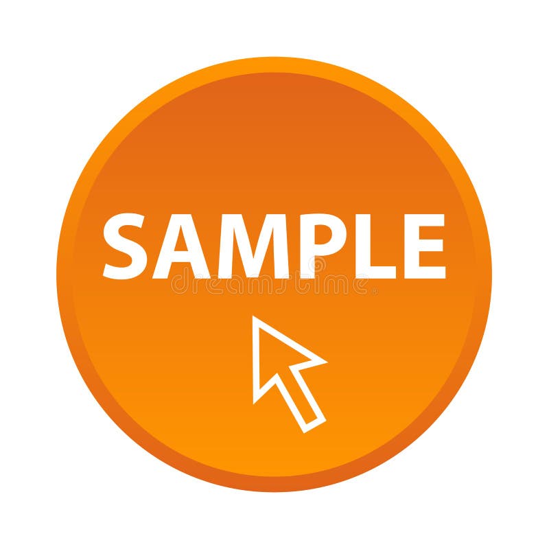Sample button stock vector. Illustration of isolated - 158489482