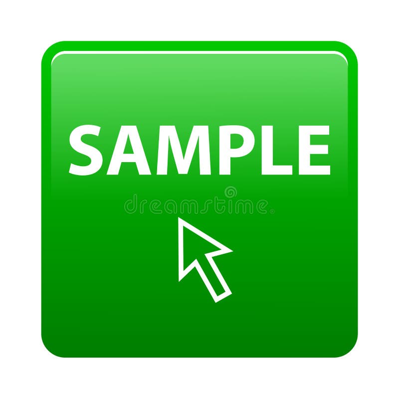 Sample button stock vector. Illustration of isolated - 158489482