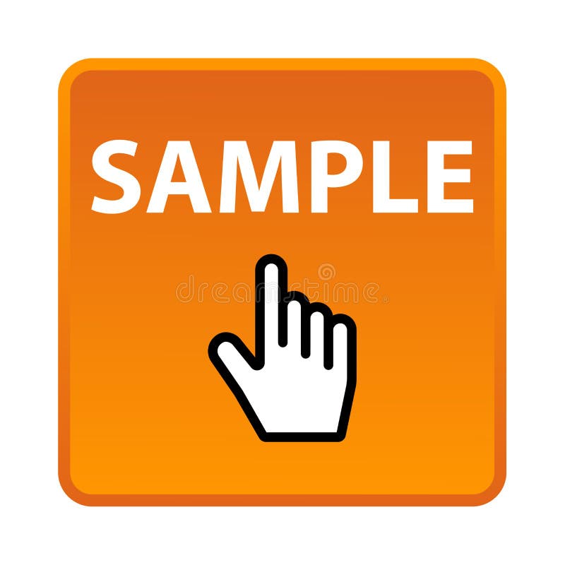 Sample button stock vector. Illustration of isolated - 158489482