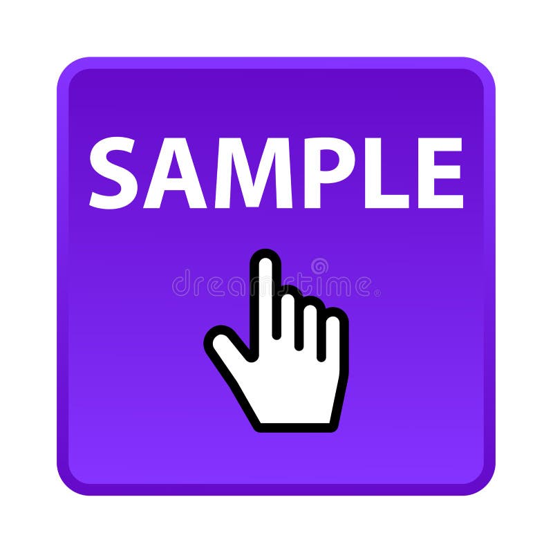 Sample button stock vector. Illustration of isolated - 158489482