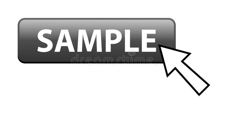Sample button stock vector. Illustration of demo, information - 220540591