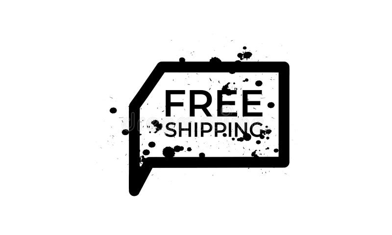Black and White Free Shipping Design Icon No. 4 Stock Vector ...
