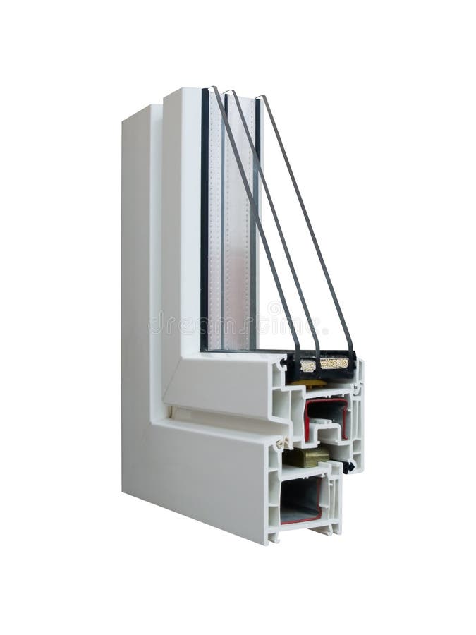 Sample 3 PVC of a window stock photo. Image of sample - 5103334