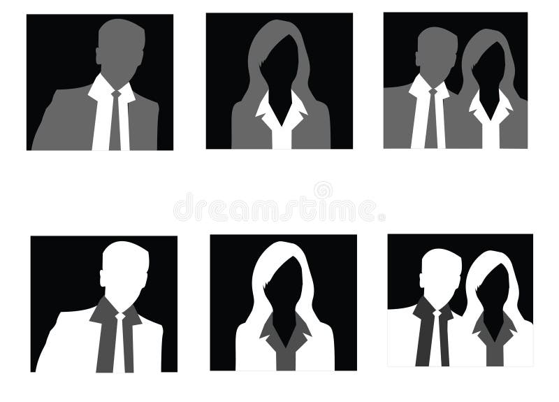 Man and woman user icon stock vector. Illustration of design - 9895220