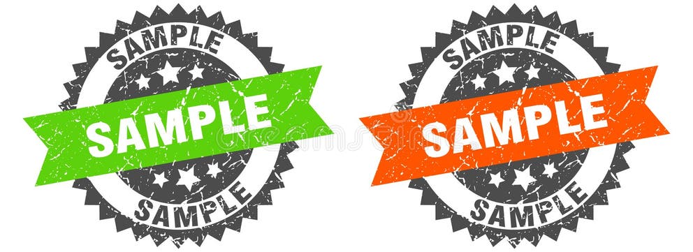 Sample Band Sign. Sample Grunge Stamp Set Stock Vector - Illustration ...