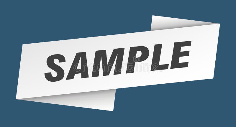 Sample Banner Template. Sample Ribbon Label Stock Vector - Illustration ...