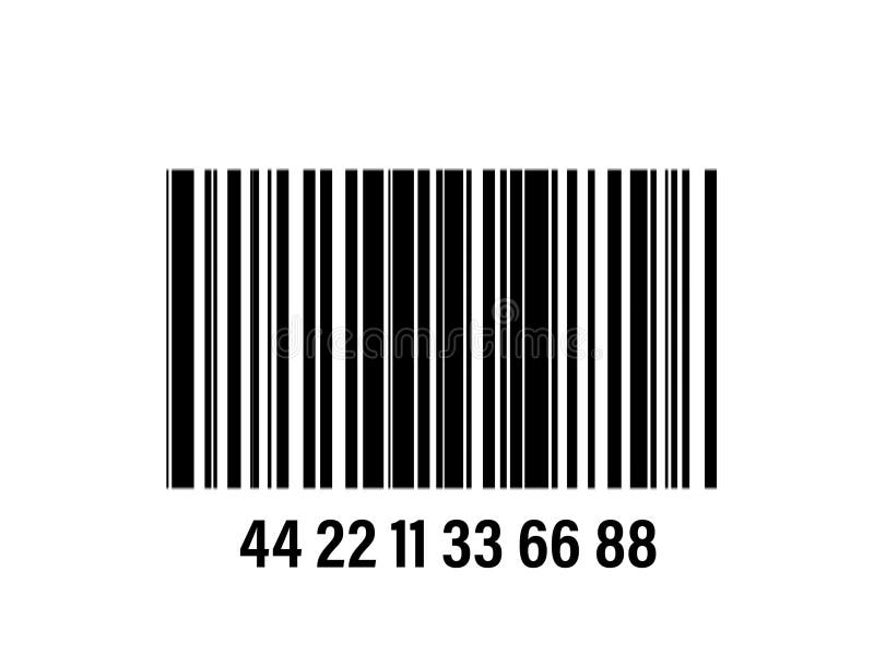 Sample Barcode with Numbers, Black Stripes on White Background ...