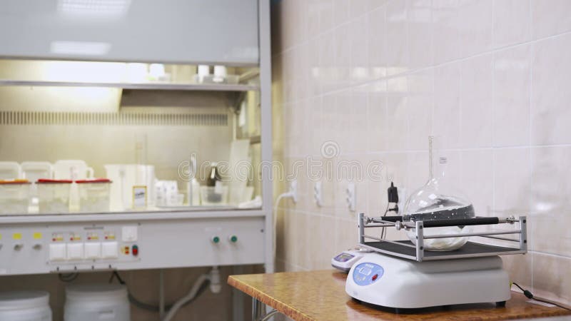 A Sample of Biomaterial in a Laboratory Vessel. Close-up Stock Footage ...