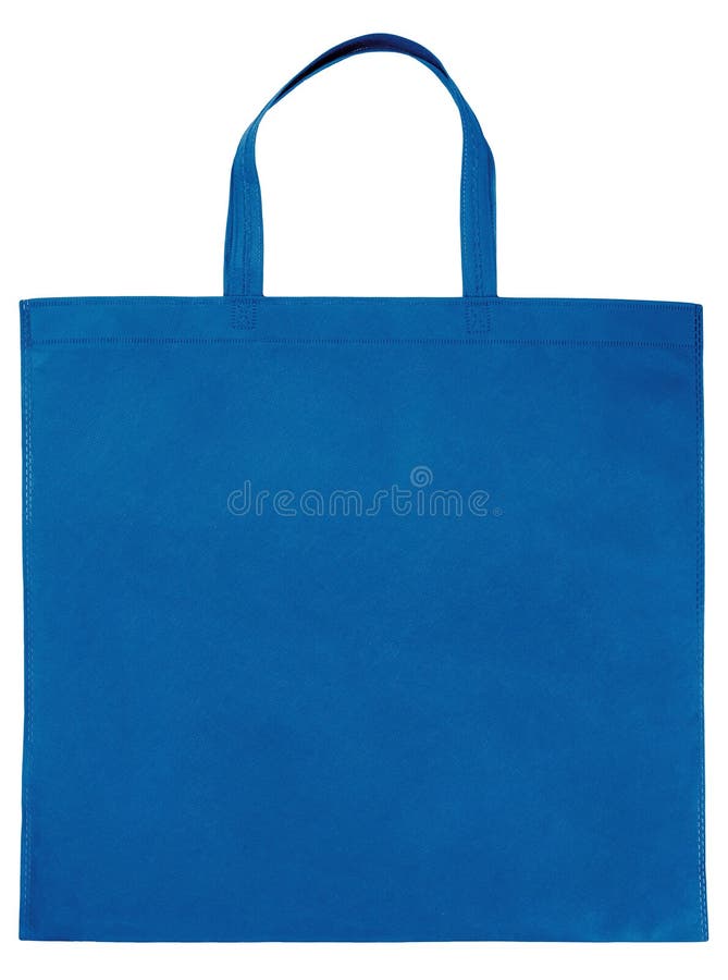 Sample blue non-woven bag stock photo. Image of shop - 95251452