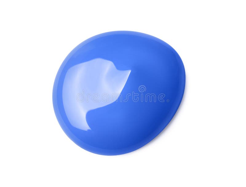 Sample of Blue Paint on White Background Stock Image - Image of draw ...