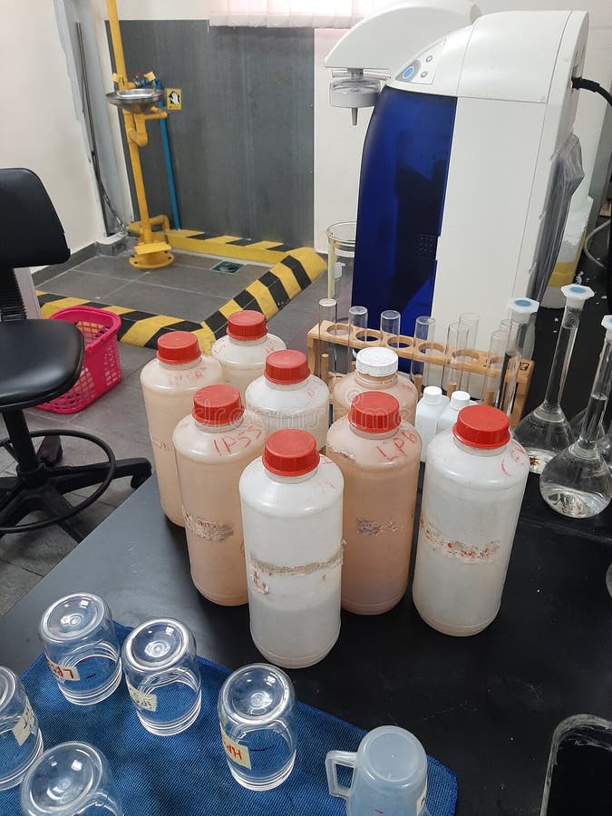 Sample Bottle for Water Quality Analysis in Laboratory Stock Photo ...