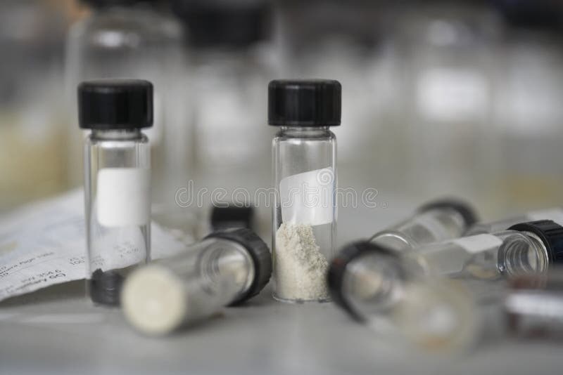 Scientific sample bottles stock photo. Image of adult - 27410690