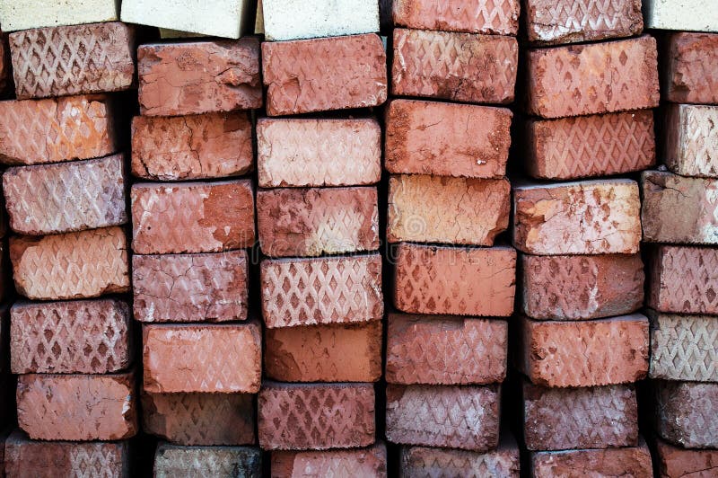 A Sample of the Brickwork Surface Stock Image - Image of brown ...