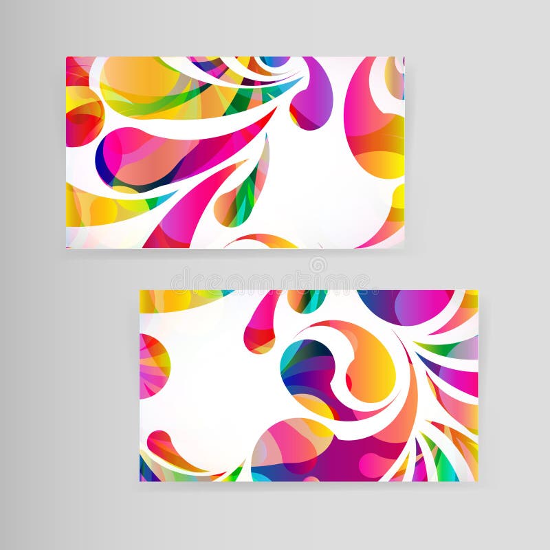 Sample Business Card with Bright Teardrop-shaped Arches Stock Vector ...