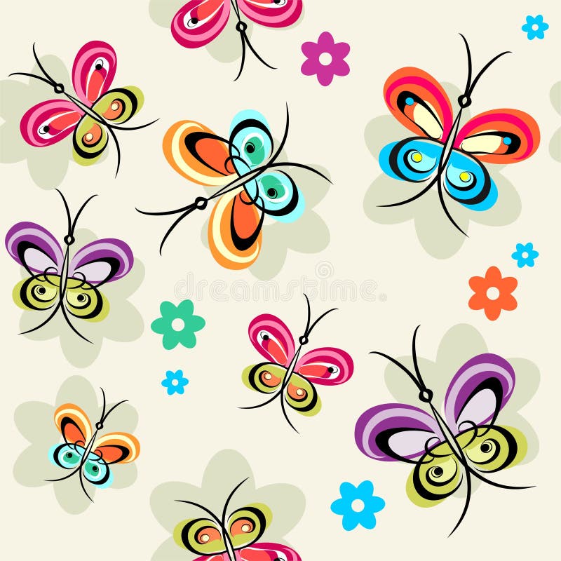 Sample with butterflies stock vector. Illustration of fabric - 14752965