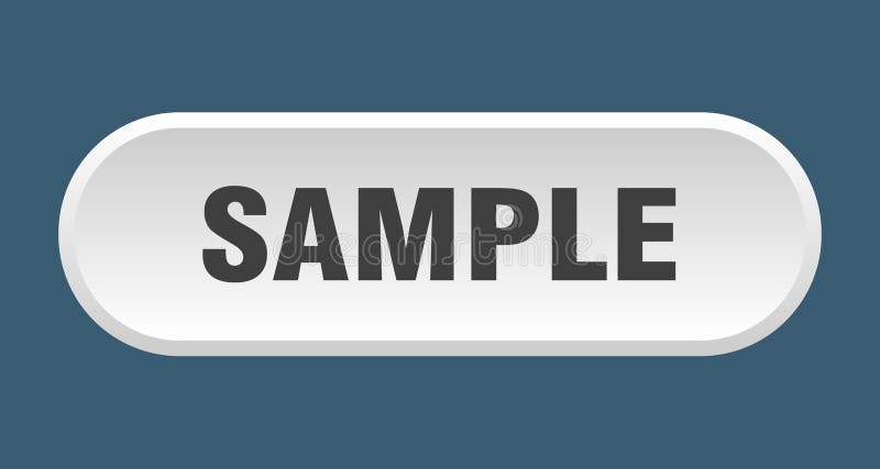 Sample Button. Sample Square 3d Push Button Stock Vector - Illustration ...