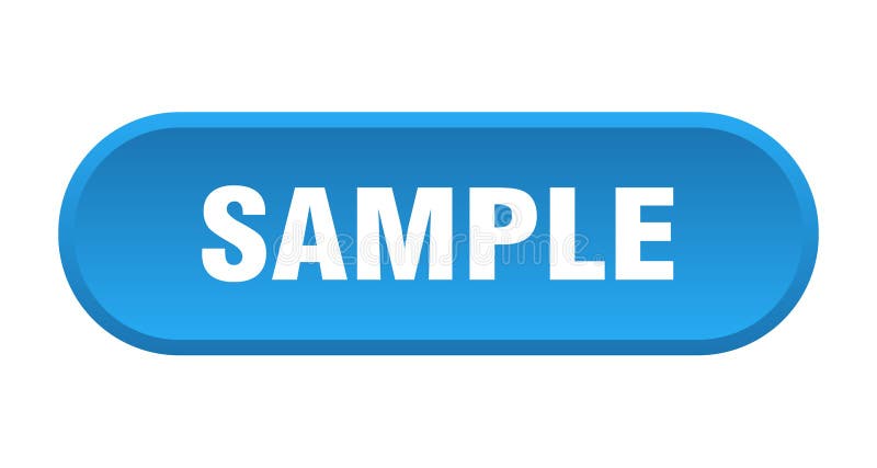 Sample Button. Sample Square 3d Push Button Stock Vector - Illustration ...