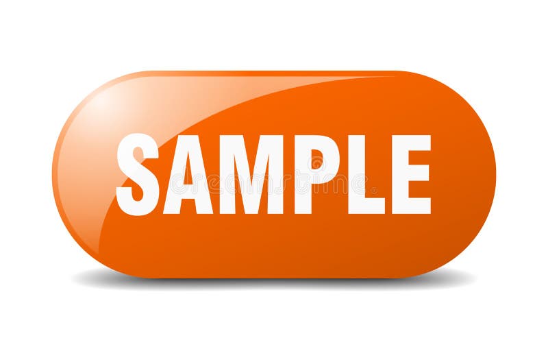 Sample Button. Sample Square 3d Push Button Stock Vector - Illustration ...